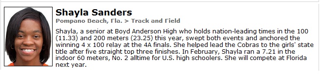 Shayla Sanders Featured In Sports Illustrated's Faces In The Crowd