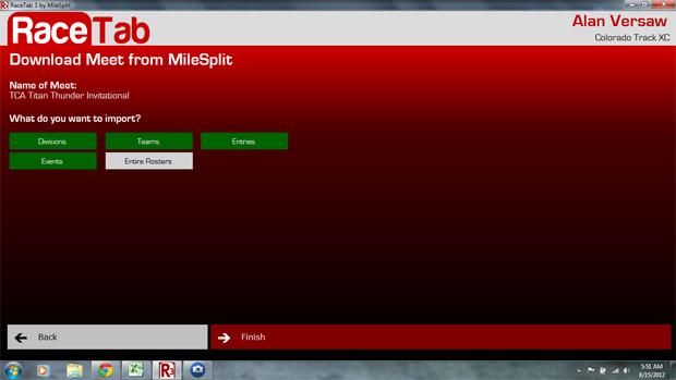 Using RaceTab with Online Registration